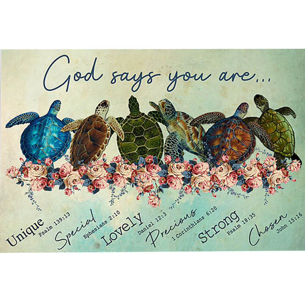 Jesus Canvas God Says You Are Turtle Canvas - LuvinGift