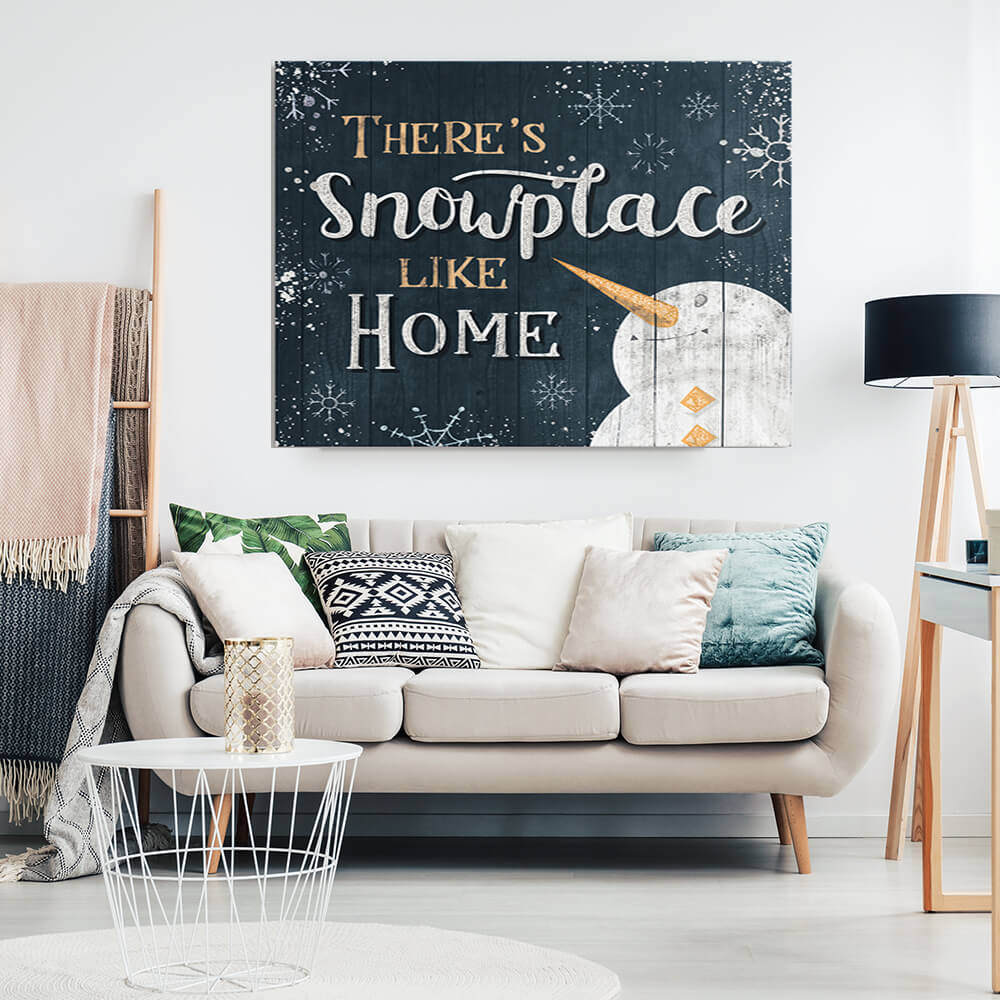 Christmas Canvas There's Snowplace Like Home - LuvinGift