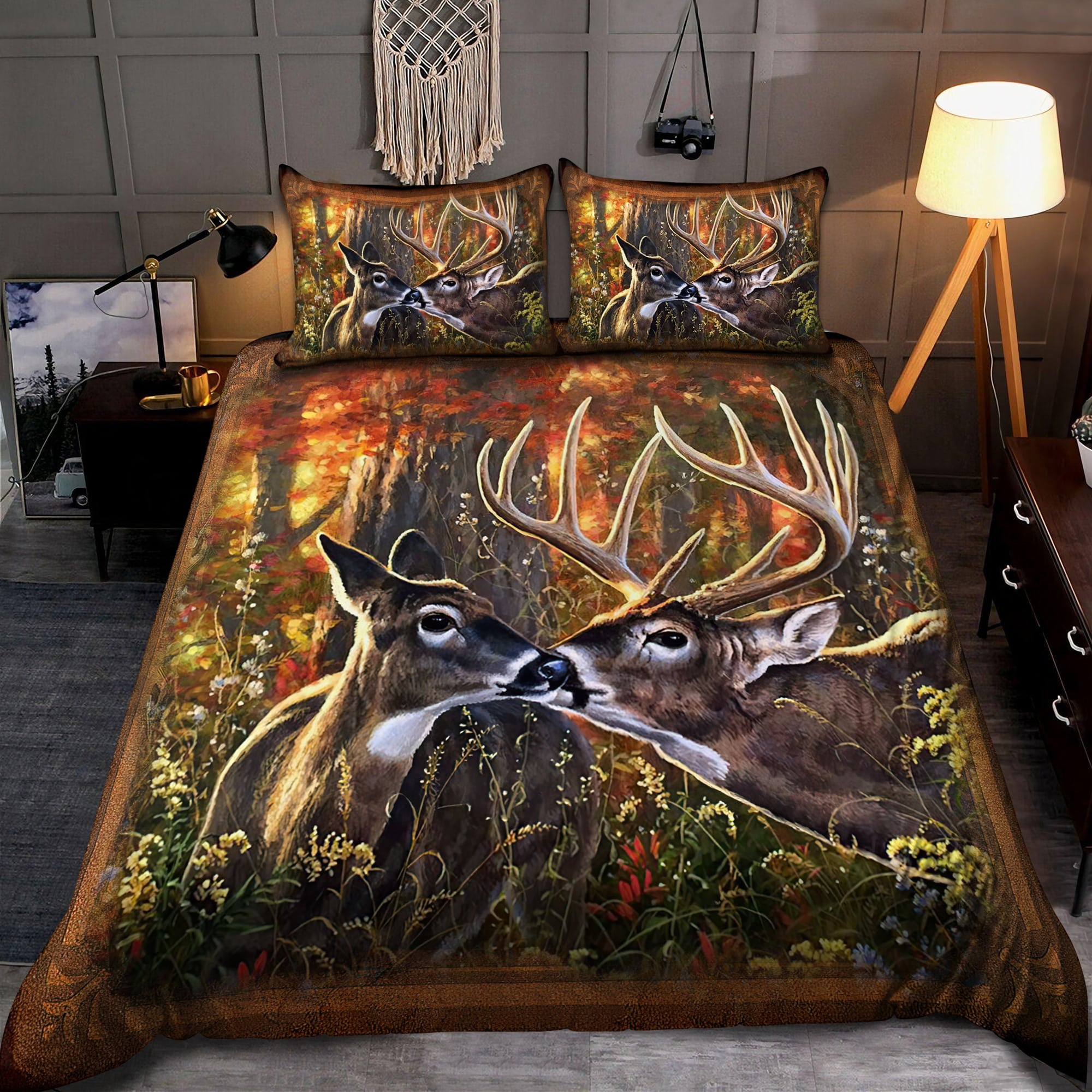 Deer Couple Bedding Set - LuvinGift
