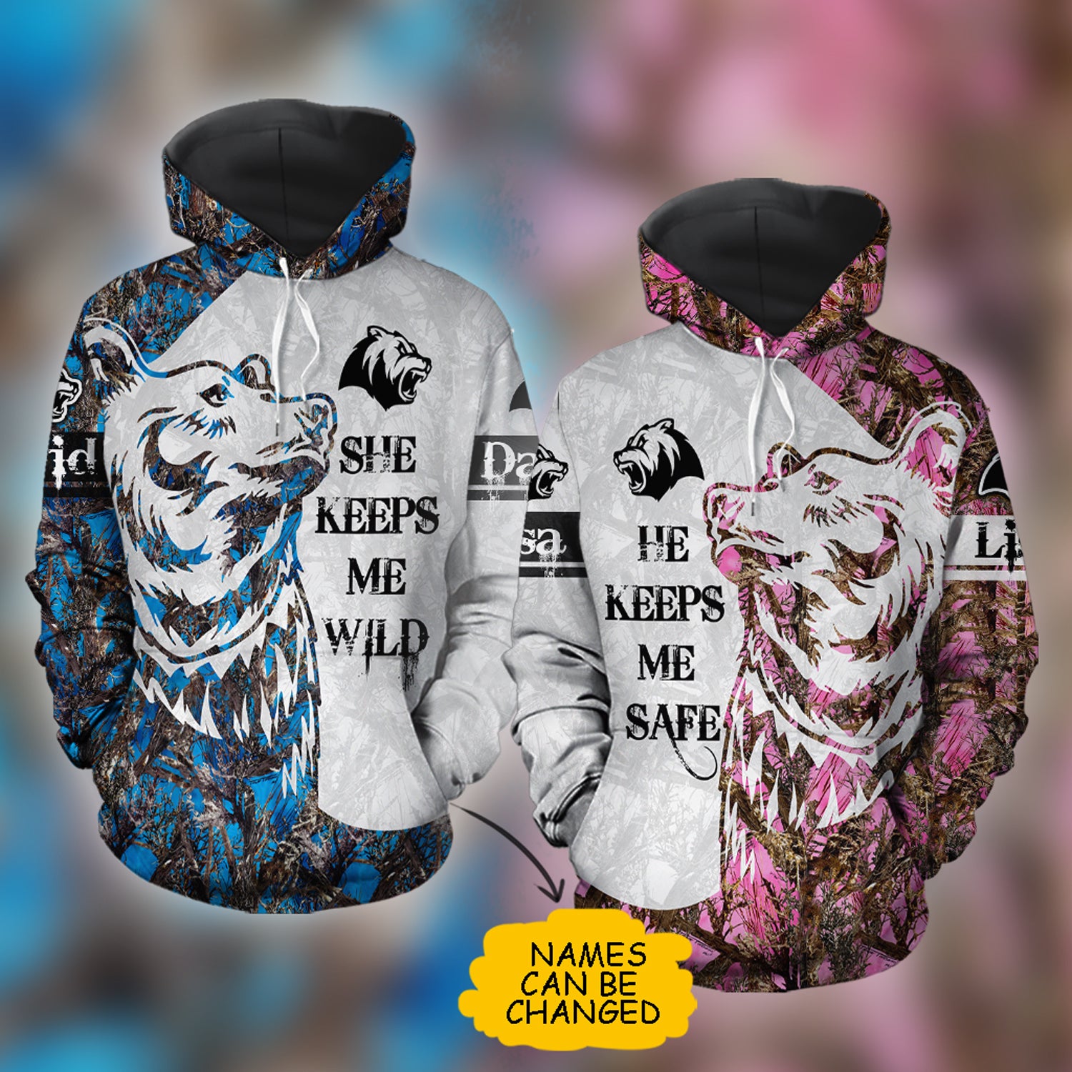 Matching Bear Couple Hoodies - LuvinGift