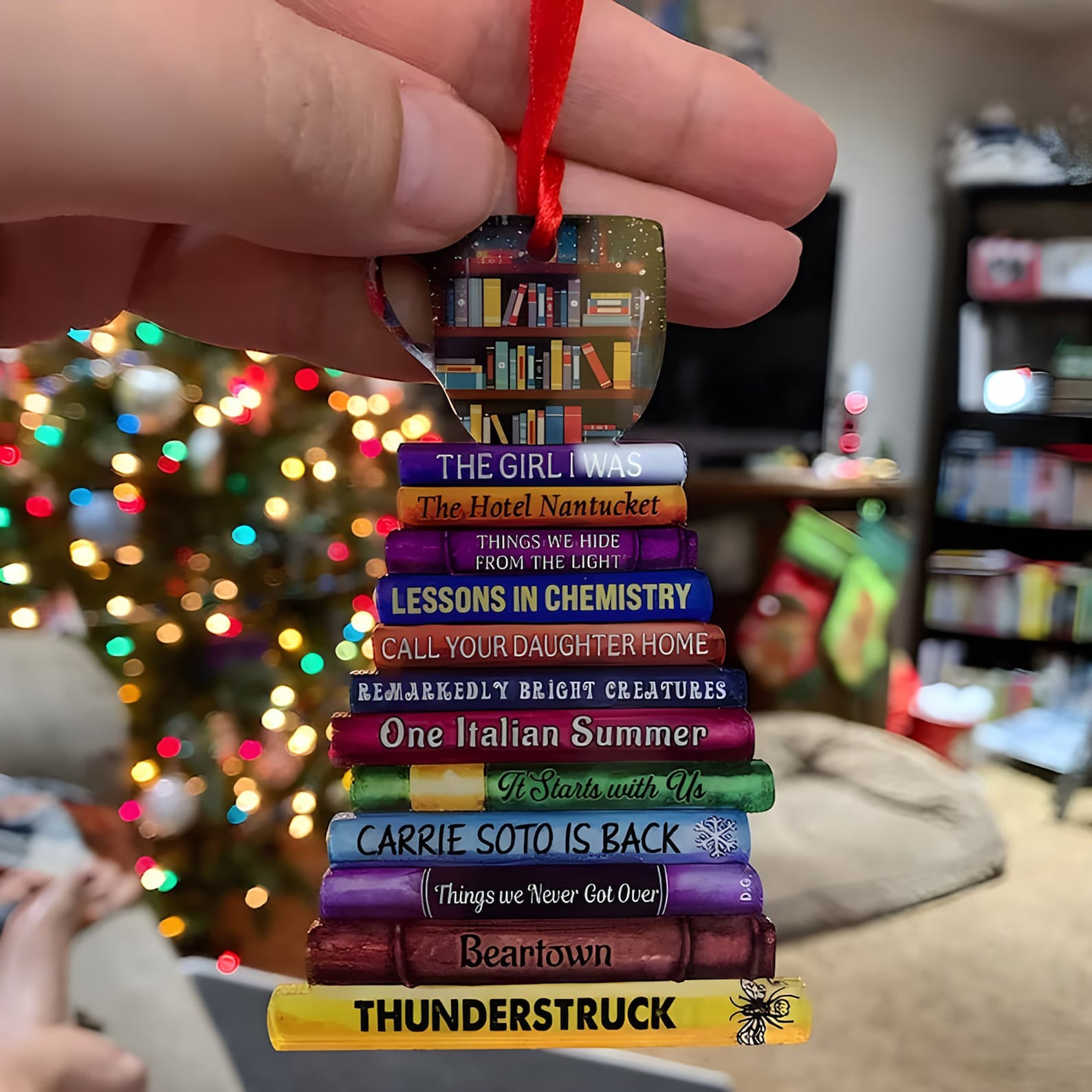 Personalized Christmas Book Ornament Customized Gift For Book Lovers ...