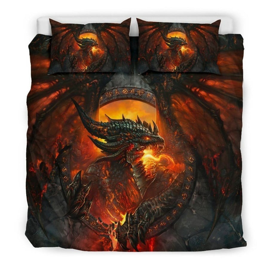 Dragon Bedding Set Dragon In Fire - LuvinGift