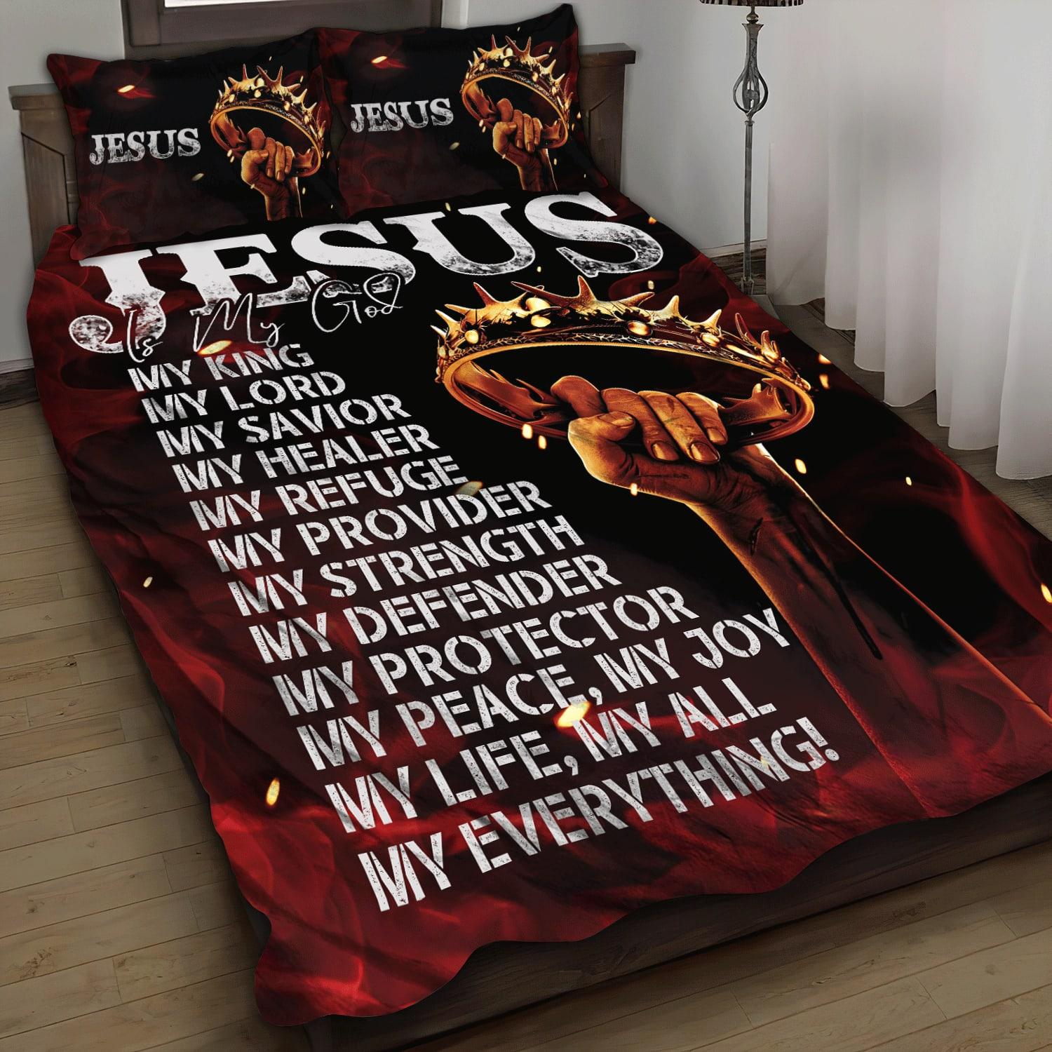 Christian Bedding Set Jesus Is My God - LuvinGift