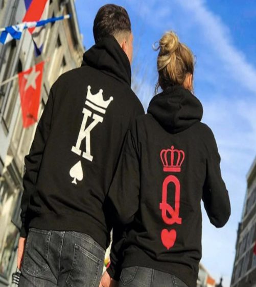 King Queen Matching Couple Hoodie - LuvinGift