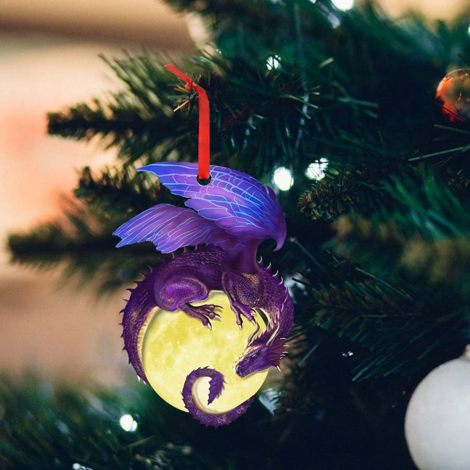 Dragon Christmas Acrylic Ornament - LuvinGift