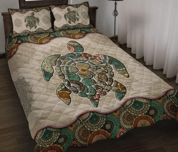 Turtle Quilt Set Mandala - LuvinGift