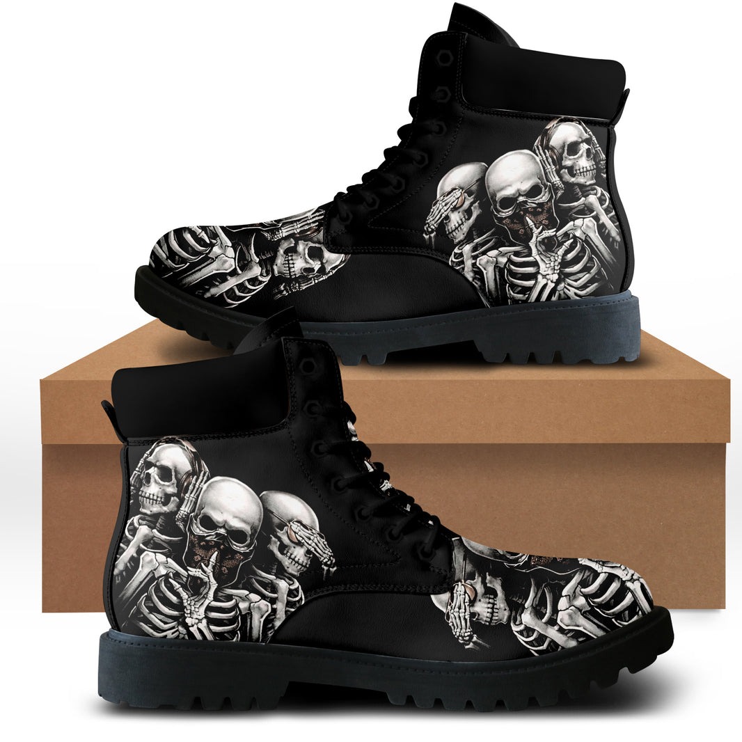 Skull All Season Boots See No Evil - LuvinGift