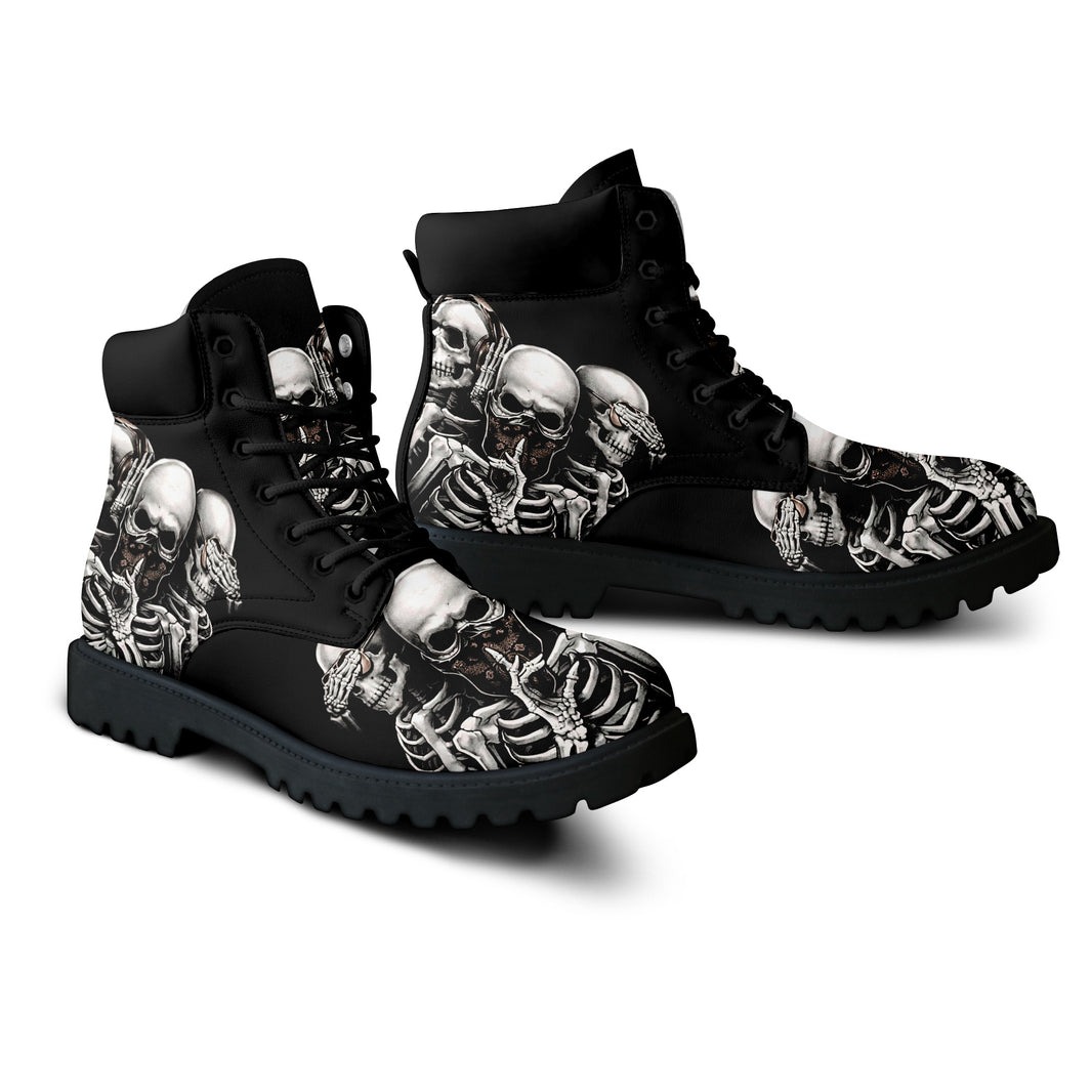 Skull All Season Boots See No Evil - LuvinGift