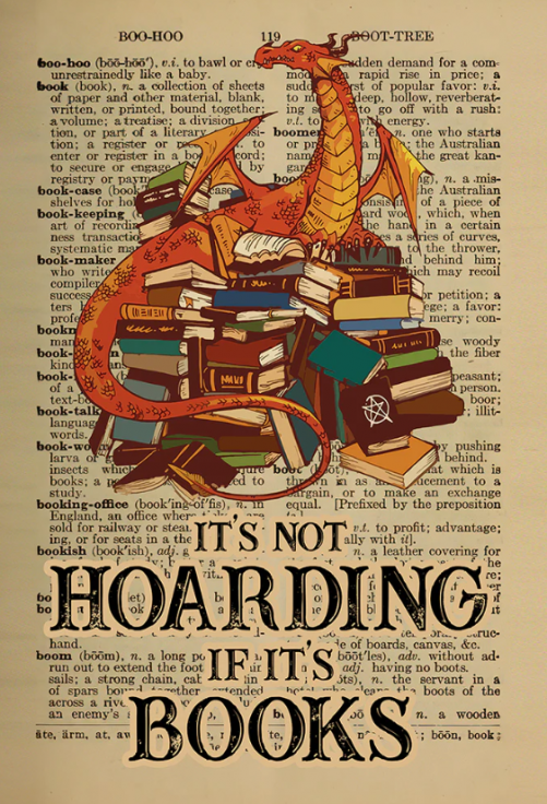 Books Dragon Canvas It's Not Hoarding If It's Books - LuvinGift